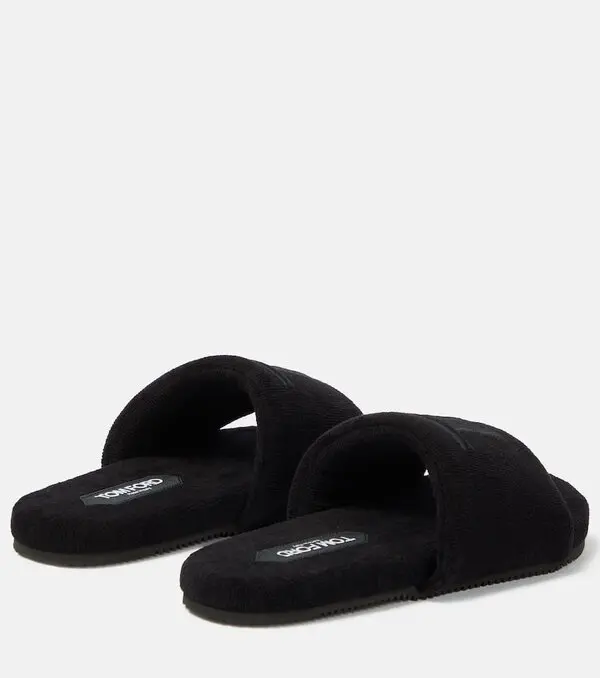 TOM FORD Harrison Embroidered Slides