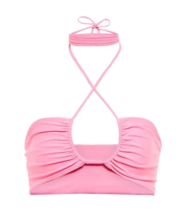 Magda Butrym Halterneck Bikini Top - Pink