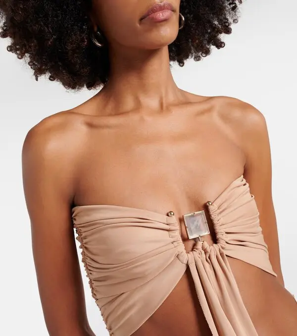 Christopher Esber Bezel Quartz Sash Maxi Dress