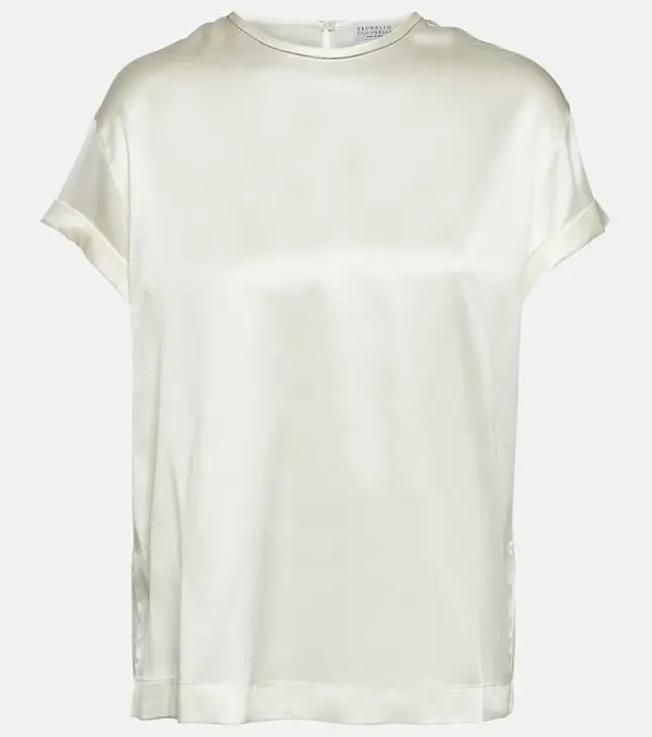 Brunello Cucinelli Silk-blend T-shirt