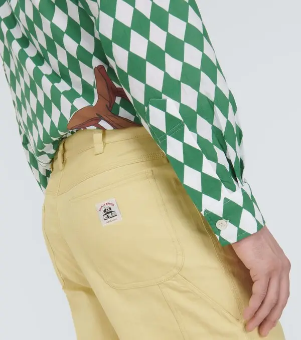 BODE Brook Wide-leg Canvas Pants - Green