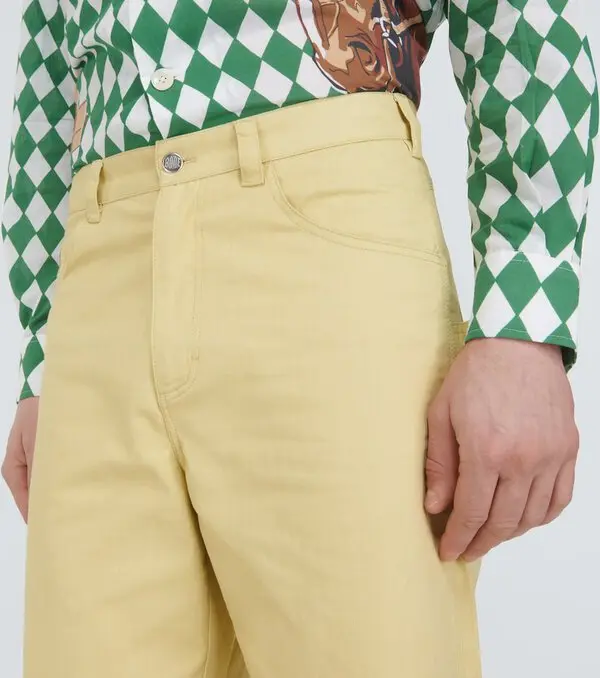 BODE Brook Wide-leg Canvas Pants - Green