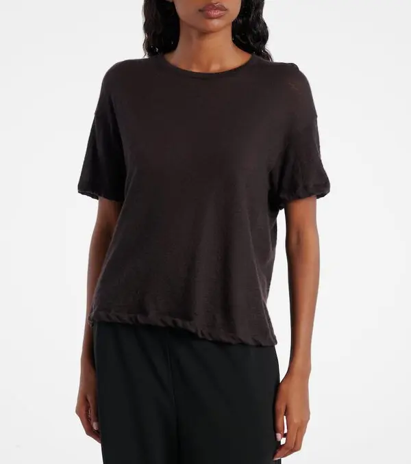 THE ROW Lila Cashmere Jersey Top