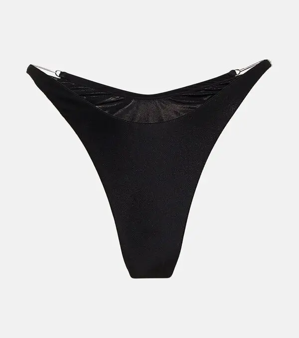 MUGLER Cutout Bikini Bottom - Black