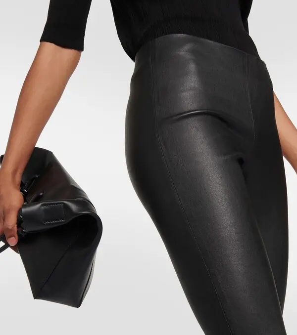 Vince Cropped Slim Leather Pants