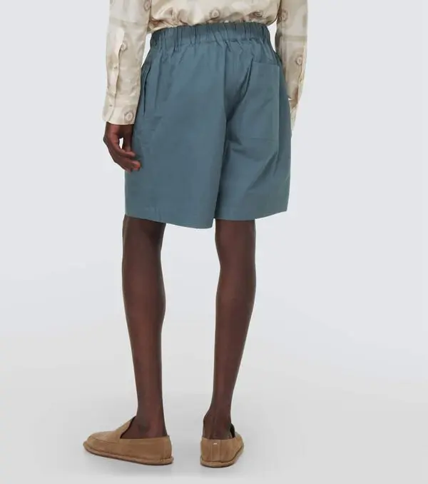 Commas Cotton Shorts - Blue