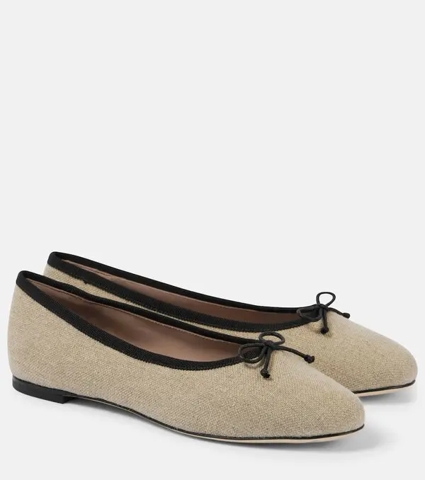 MALONE SOULIERS Misty Canvas Ballet Flats