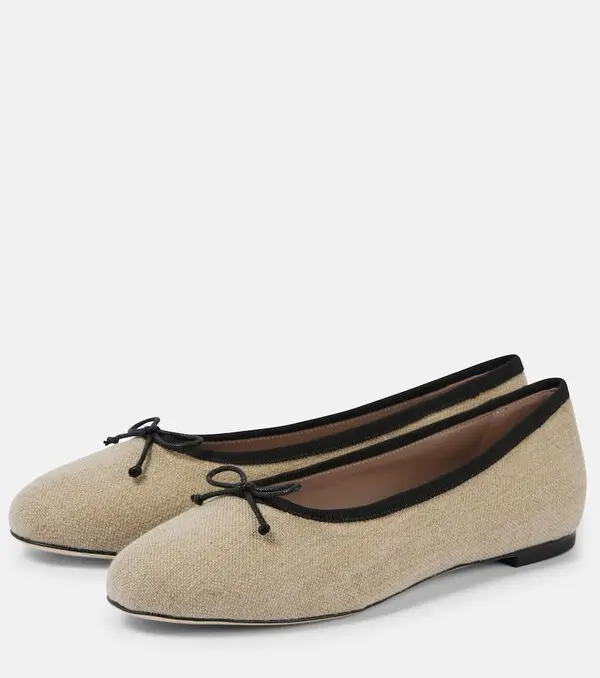MALONE SOULIERS Misty Canvas Ballet Flats