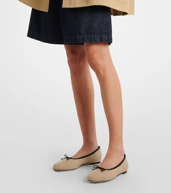 MALONE SOULIERS Misty Canvas Ballet Flats