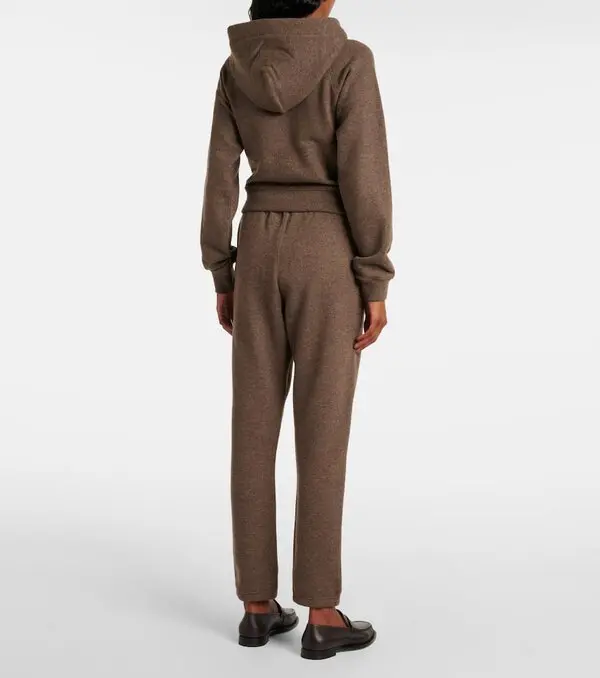 THE ROW Teo Cashmere And Cotton Sweatpants - Brown