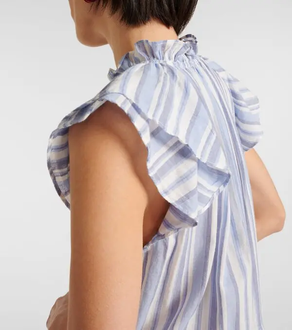 Veronica Beard Striped Cotton Mini Dress