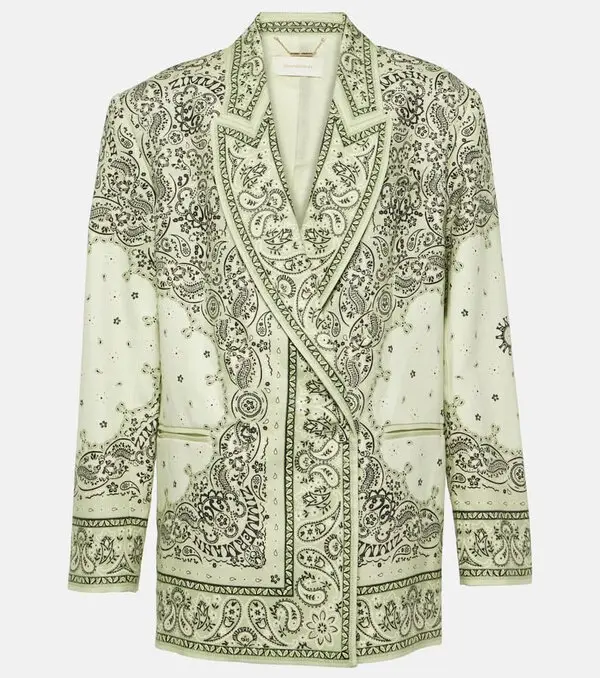 Zimmermann Matchmaker Printed Linen Blazer