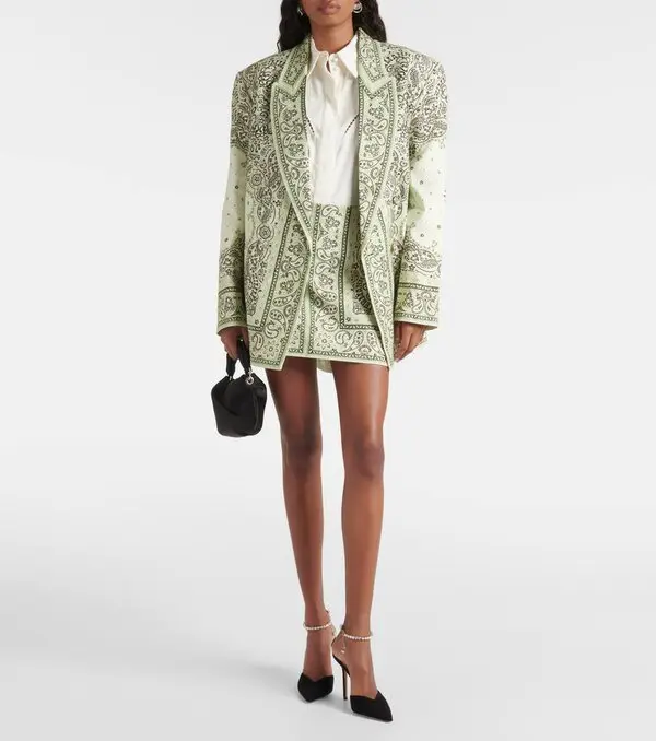 Zimmermann Matchmaker Printed Linen Blazer