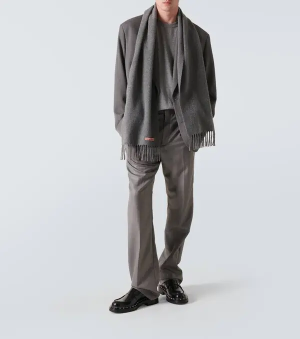 Acne Studios Fringed Wool Scarf