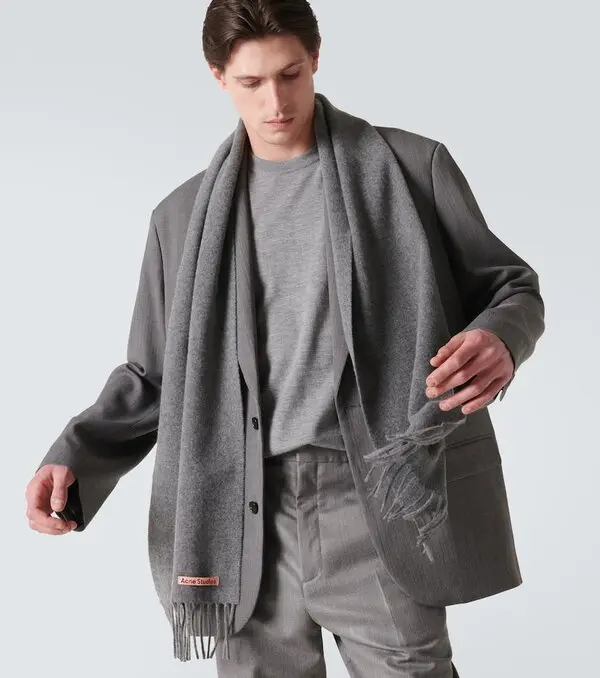 Acne Studios Fringed Wool Scarf