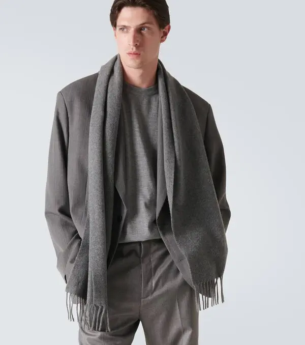 Acne Studios Fringed Wool Scarf