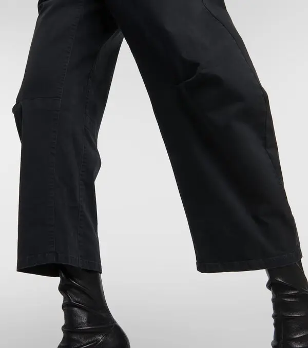NILI LOTAN Shon Cotton Twill Trousers - Black