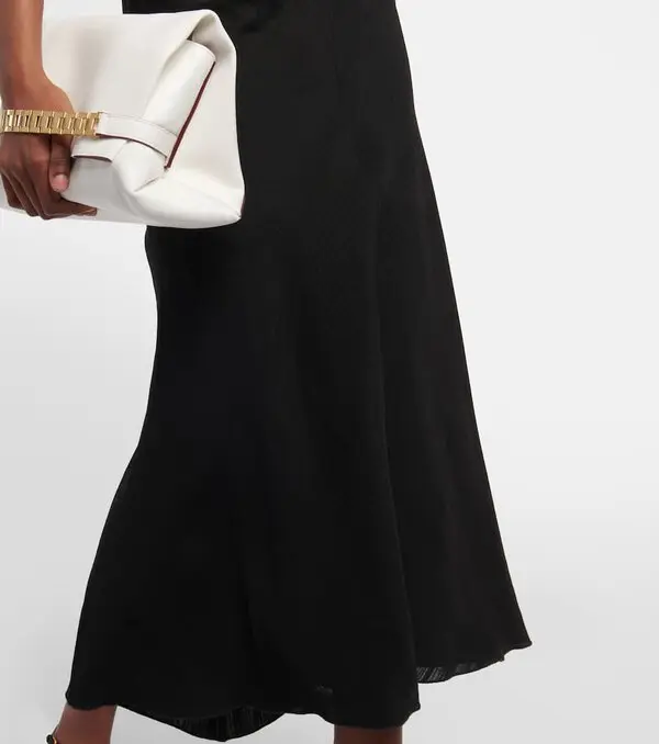Victoria Beckham Crepe Midi Dress - Black