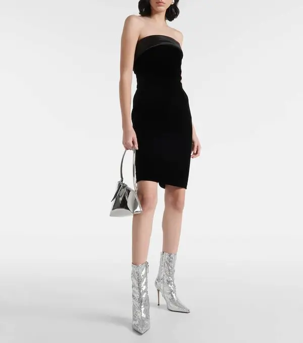 Alexandre Vauthier Sequined Ankle Boots - Silver