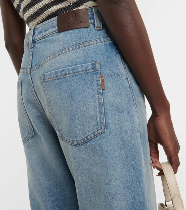 Brunello Cucinelli Mid-rise Tapered Jeans - Blue