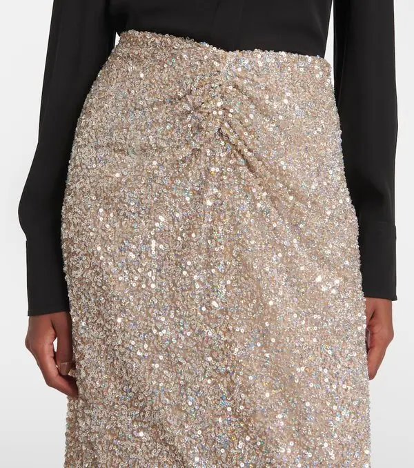 Costarellos Zuri Sequined Midi Skirt
