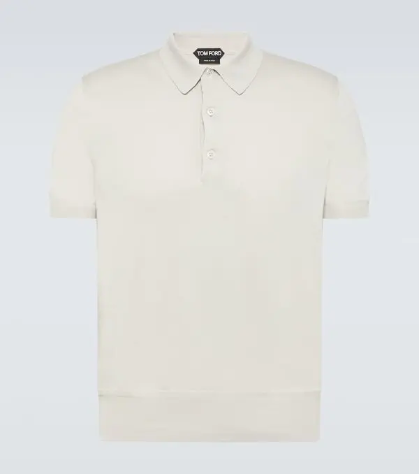 TOM FORD Wool Polo Shirt - Grey