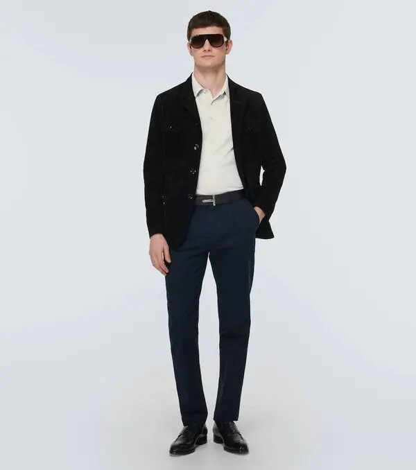 TOM FORD Wool Polo Shirt - Grey