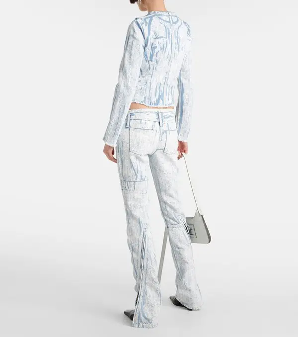 Acne Studios Printed Low-rise Slim Jeans