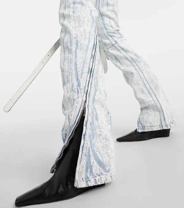 Acne Studios Printed Low-rise Slim Jeans