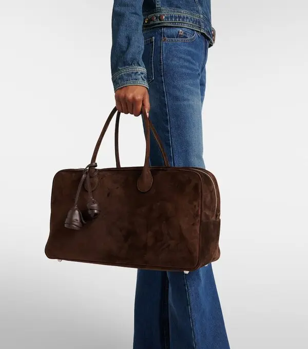 Magda Butrym Brigitte Large Suede Duffel Bag - Brown