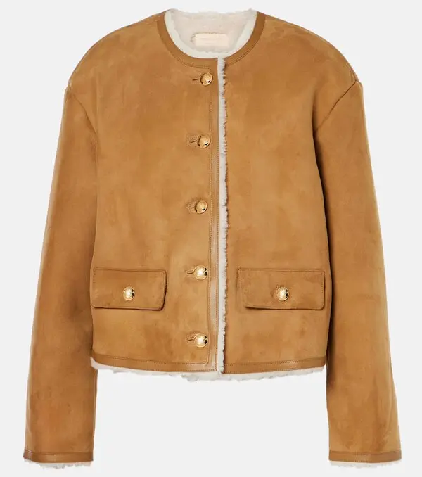 NILI LOTAN Zanie Shearling-lined Suede Jacket