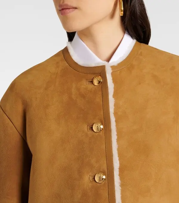 NILI LOTAN Zanie Shearling-lined Suede Jacket