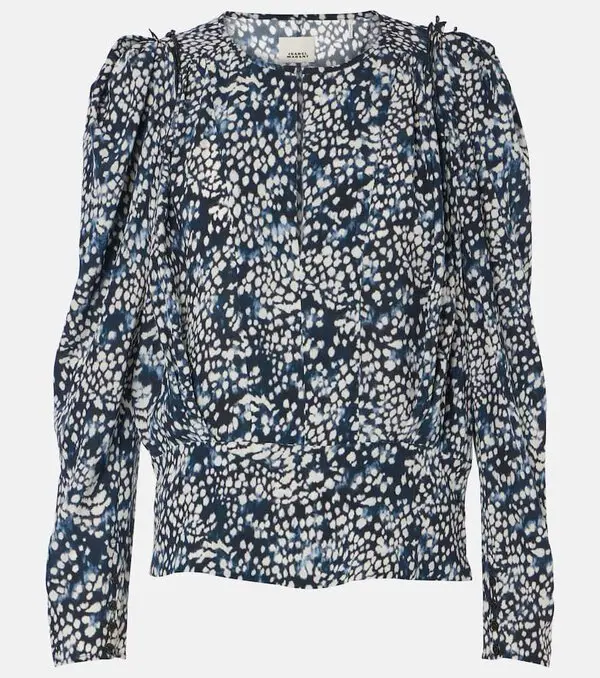 Isabel Marant Étoile Zarga Printed Silk-blend Blouse