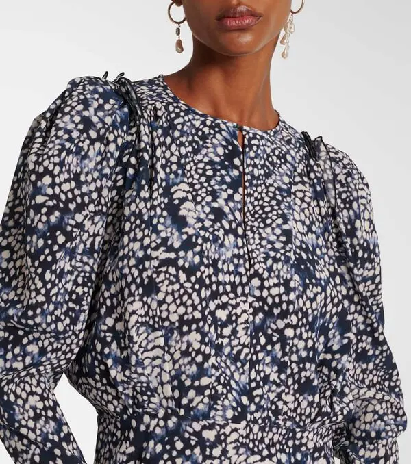 Isabel Marant Étoile Zarga Printed Silk-blend Blouse