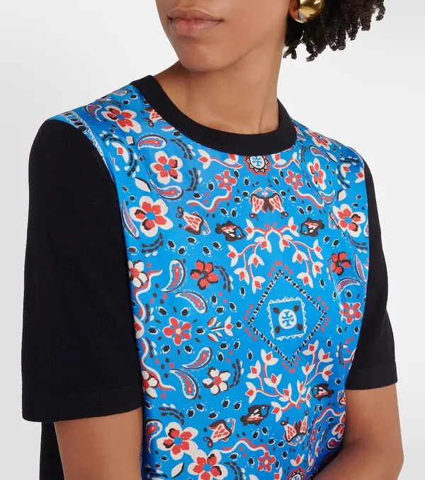 Tory Burch Silk And Wool Mini Dress
