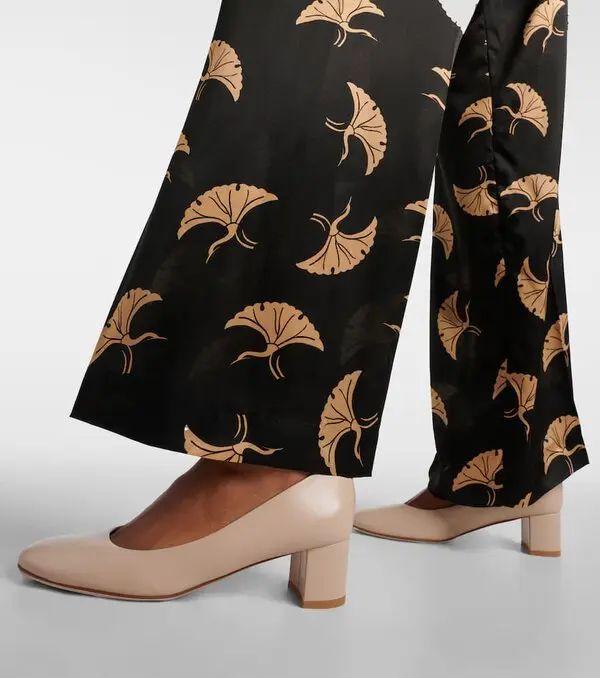 GIANVITO ROSSI Leather Block Heel Pumps