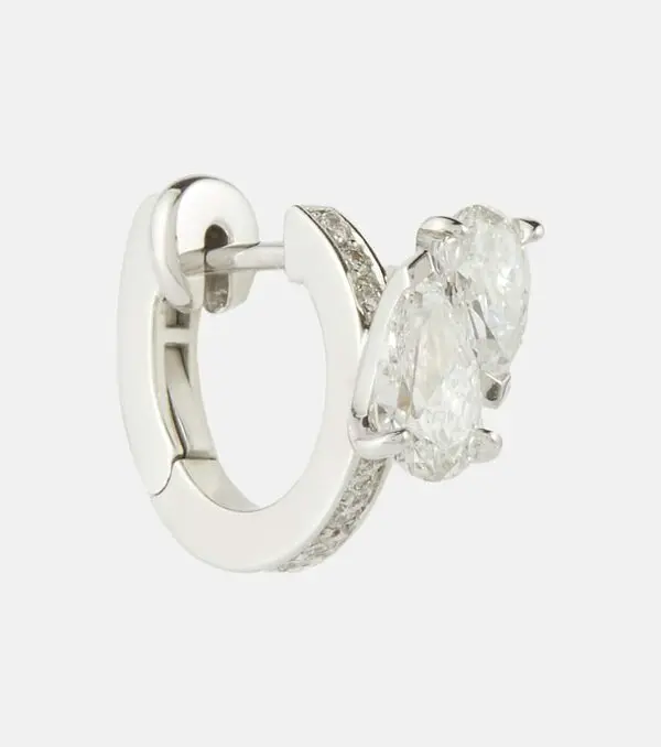 REPOSSI Serti Sur Vide Single Earring - Silver