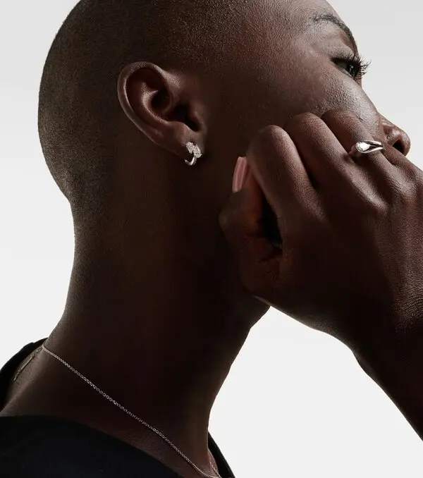REPOSSI 18kt White Gold Single Earring With Diamonds