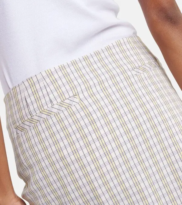 Tory Burch Ruffled Pinstripe Cotton Skort