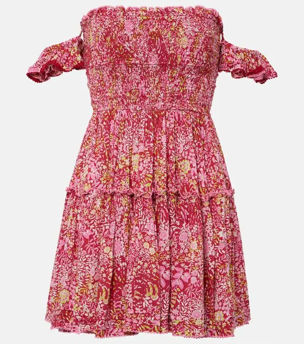 Poupette St Barth Aurora Ruffled Minidress - Pink