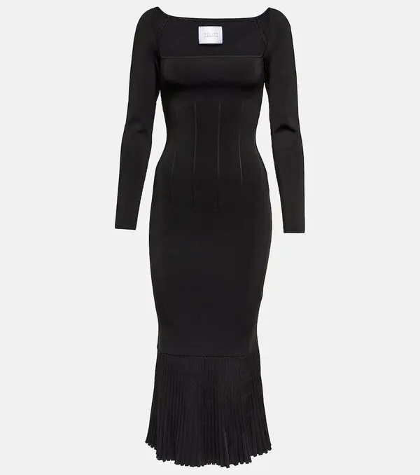 Galvan Atalanta Ribbed-knit Midi Dress