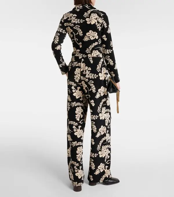 MARINE SERRE Floral Jacquard Sweatpants