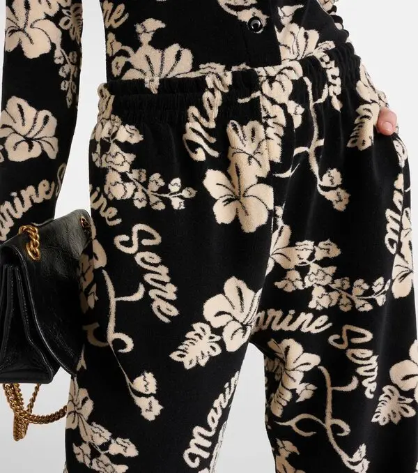 MARINE SERRE Floral Jacquard Sweatpants