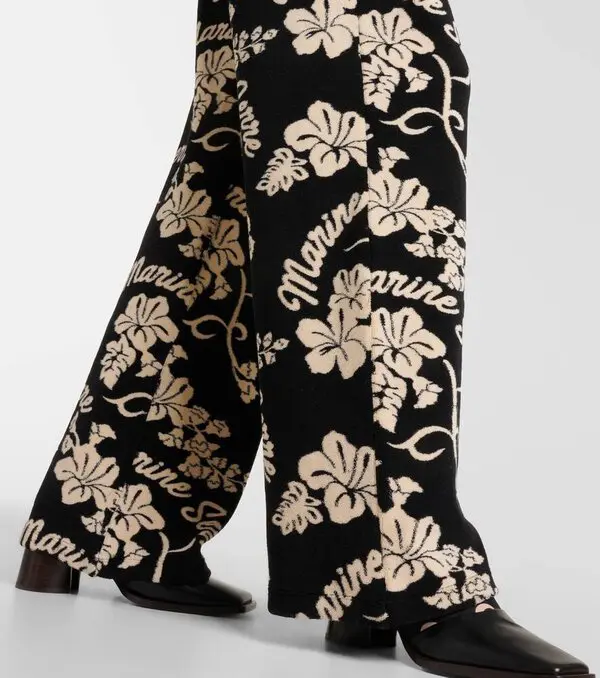 MARINE SERRE Floral Jacquard Sweatpants