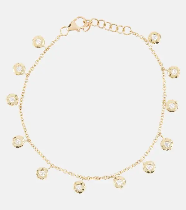 OCTAVIA ELIZABETH Nesting Gem Diamond Bracelet - Gold