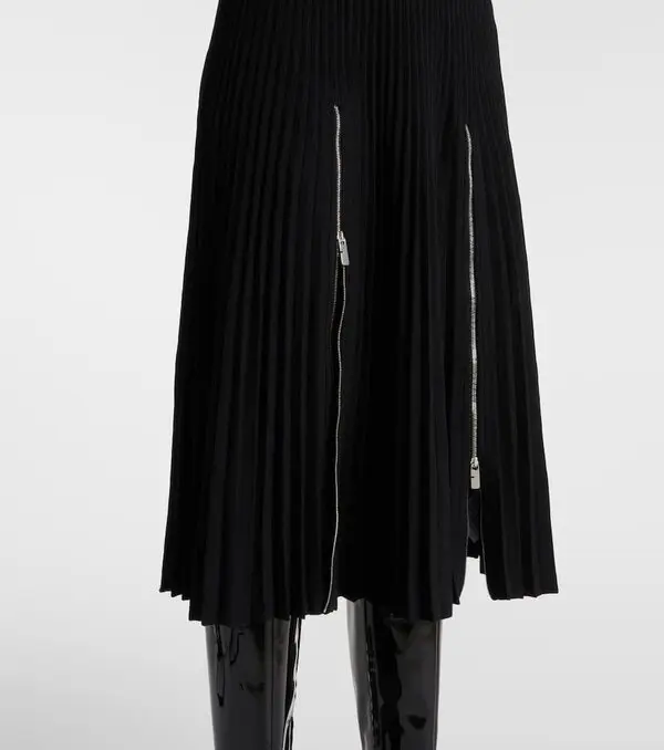 Burberry Pleated Jersey Midi Dress