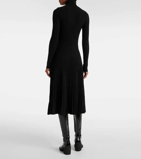 Burberry Pleated Jersey Midi Dress
