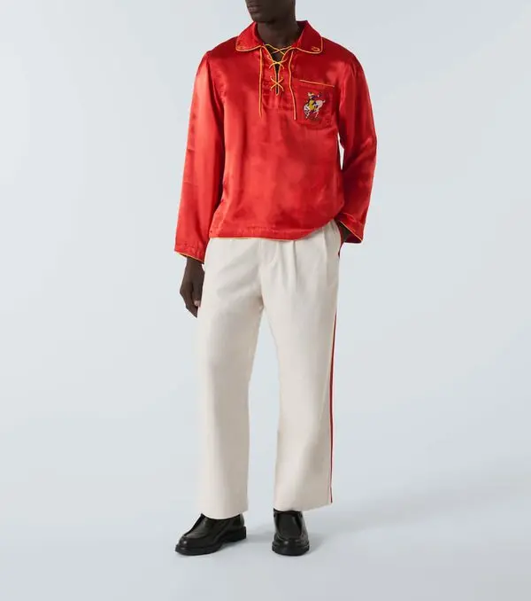 BODE Skunk Tail Wide-leg Pants