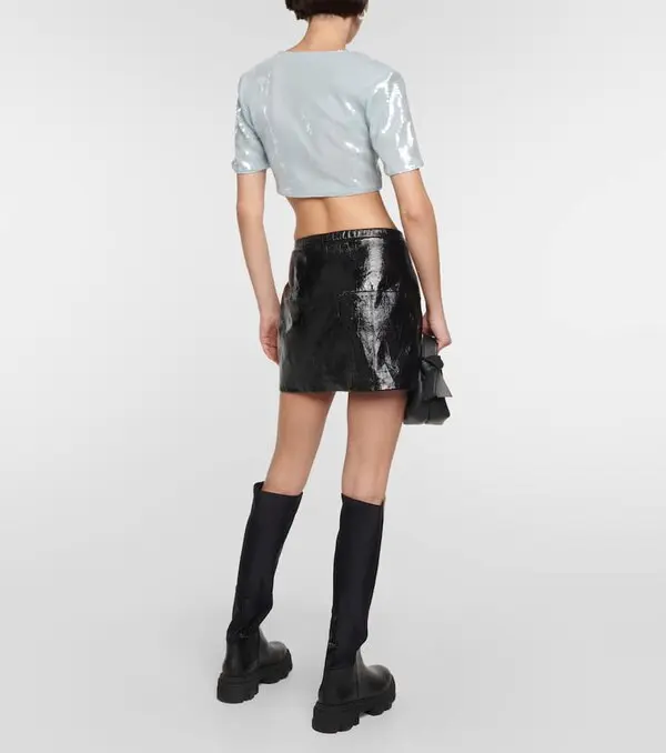 GANNI Sequined Crop Top
