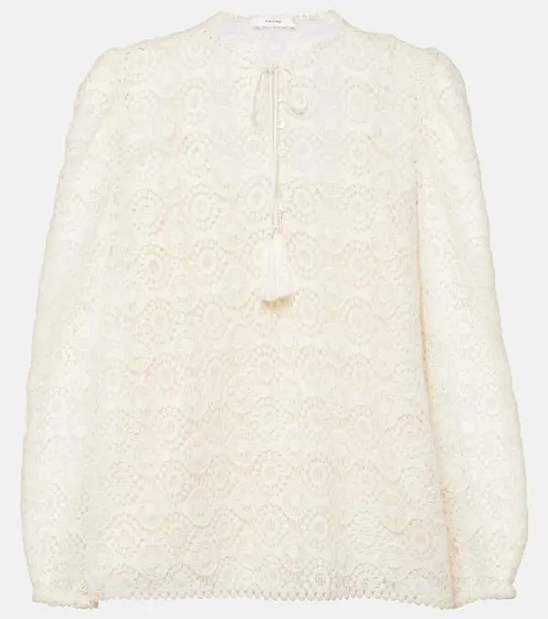 FRAME Cotton Lace Blouse